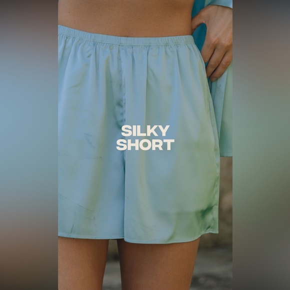 Daily Drills | Shorts | Daily Drills Blue Silky Shorts | Poshmark